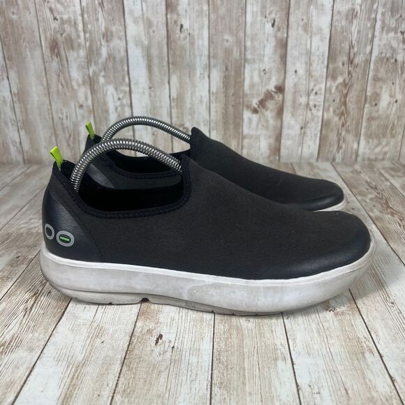 OOFOS | Shoes | Oofos Recovery Slip On Sneakers Athletic Walking Comfort Shoes Black White Eu42 ...